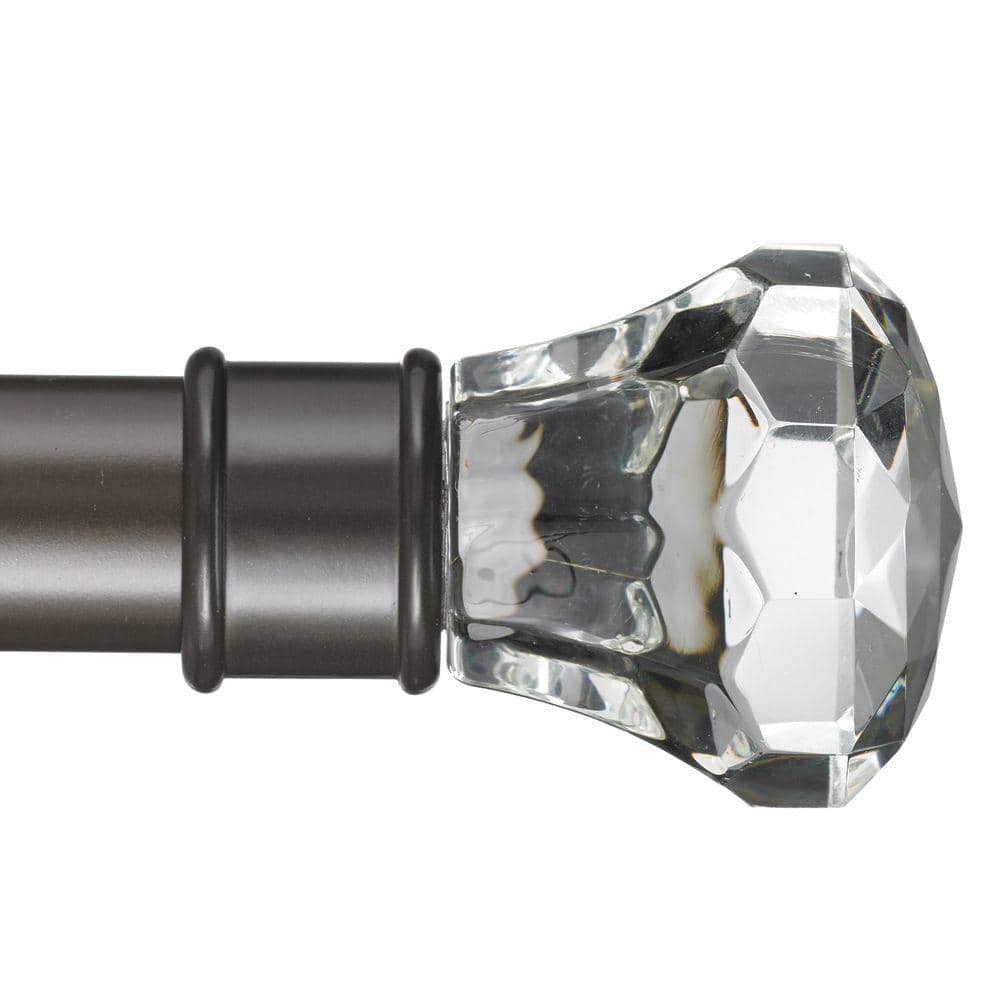 Art Decor 4 ft. Non-Telescoping 1-1/8 in. Single Curtain Rod with Rings ...