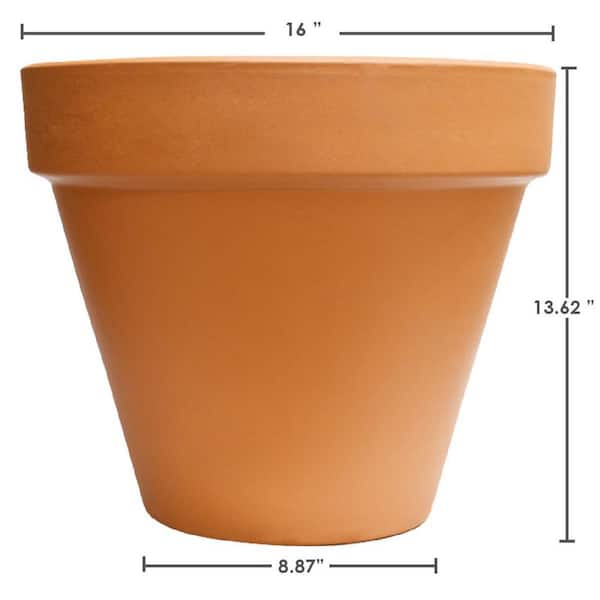 Vigoro 16in CLAY STANDARD POT 10040100 - The Home Depot