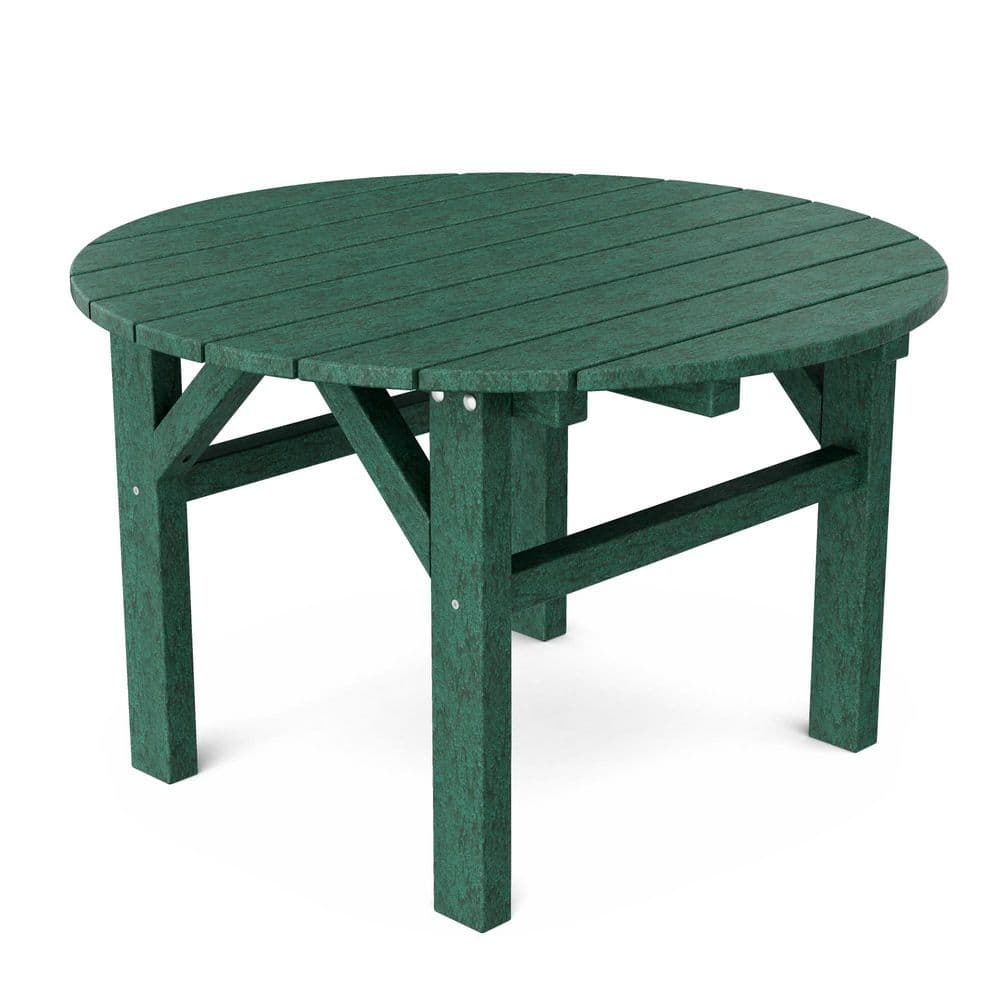 Wildridge Classic 33 in. Turf Green Round HDPE Plastic Outdoor ...