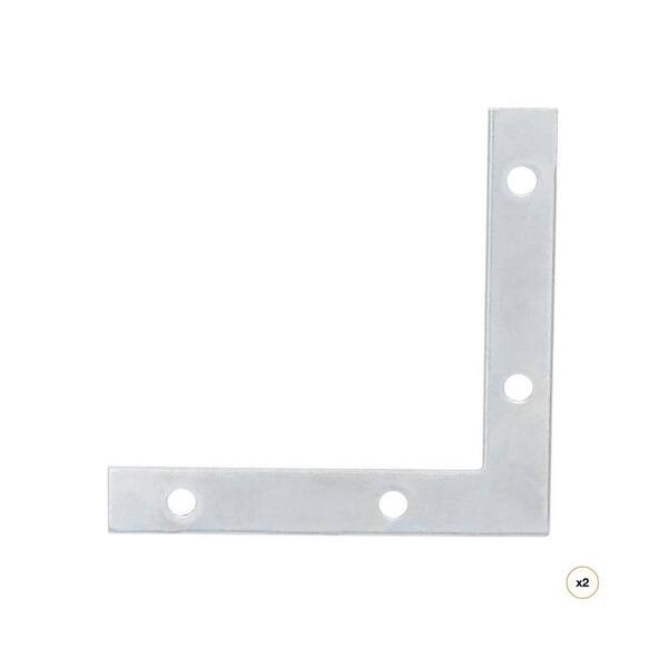 Everbilt 3 in. Zinc-Plated Flat Corner Brace (8-Pack) - The Home Depot