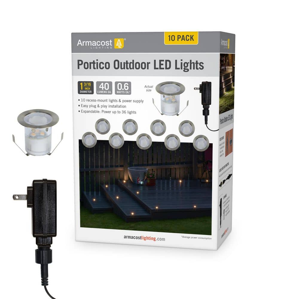 Armacost Lighting Portico 12-Volt Hardwired White Recessed Outdoor LED ...