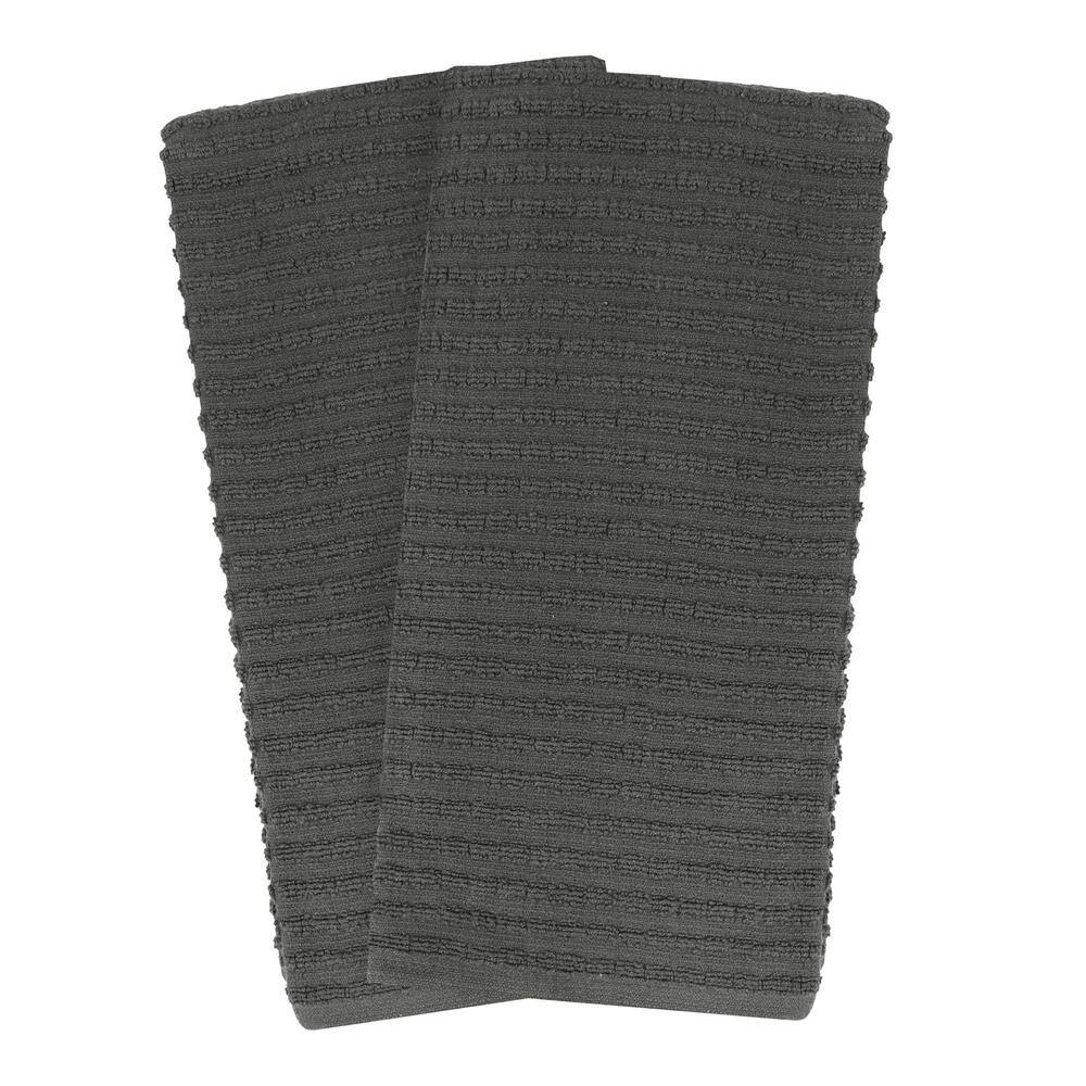 RITZ Royale Graphite Solid Cotton Kitchen Towel (Set of 2) 012911 - The ...