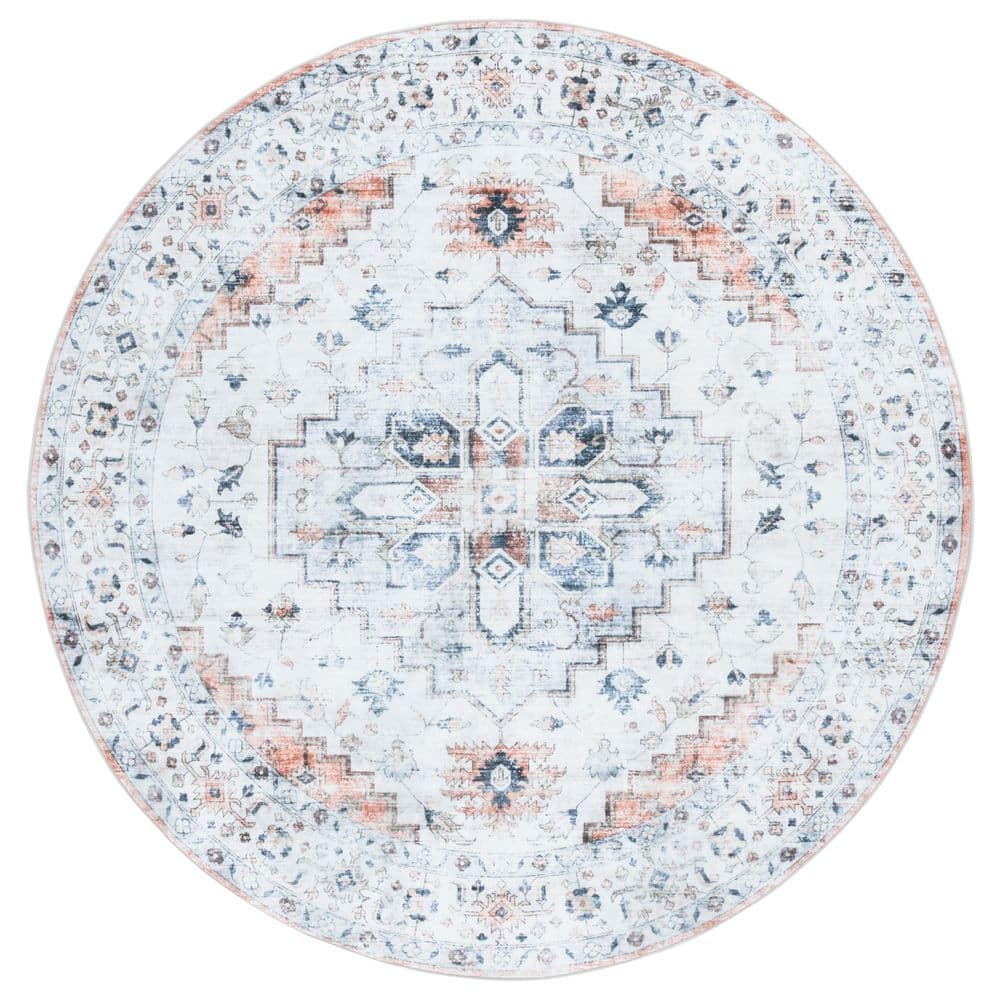 SAFAVIEH Martha Stewart Washable Sage/Light Rust 6 ft. x 6 ft. Machine ...