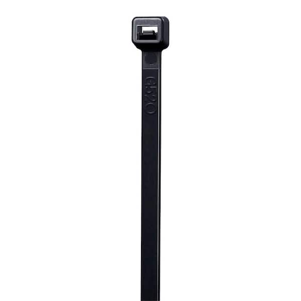 Commercial Electric 8 in. Black UV Resist Double Lock Cable Tie (100 ...
