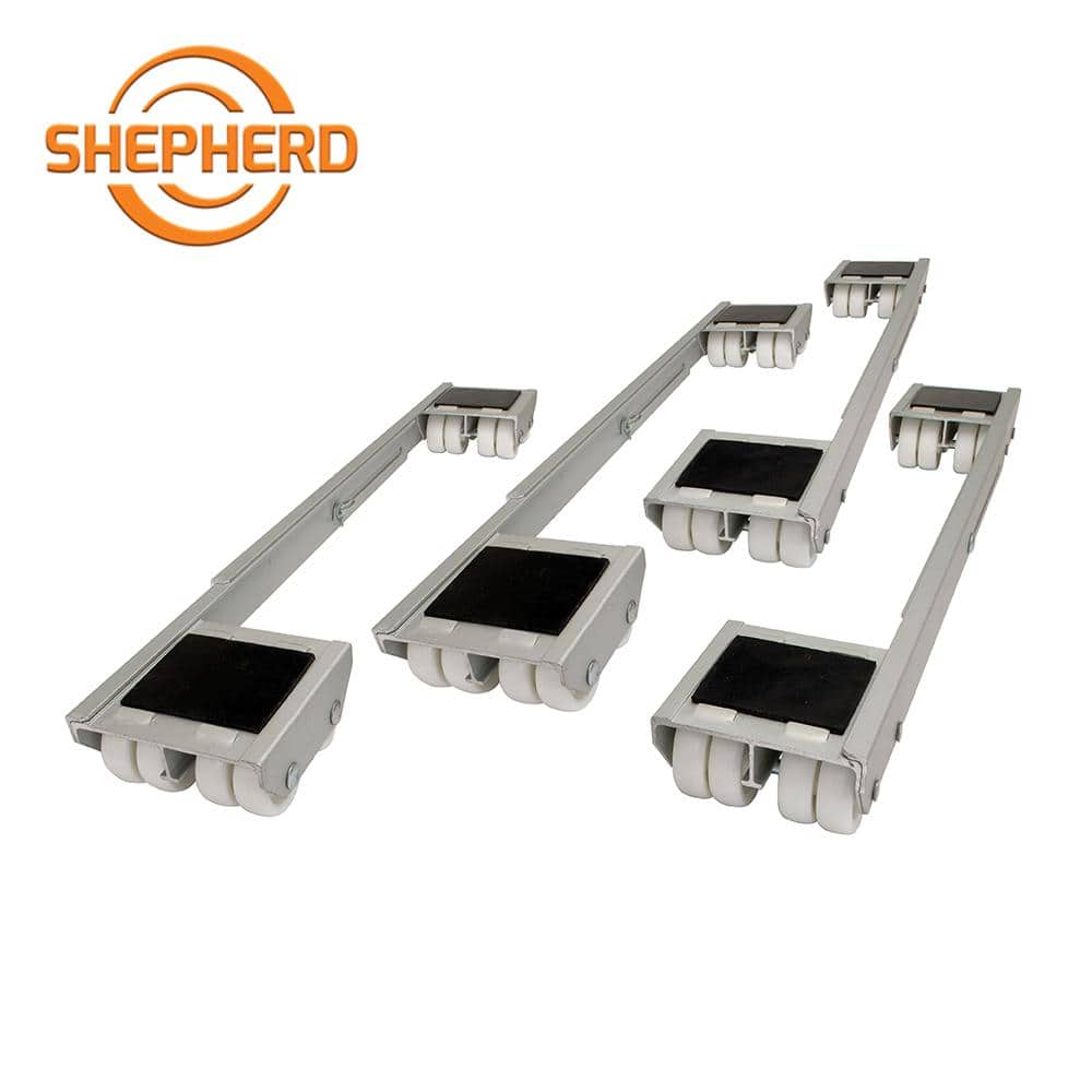 Shepherd 18-1/4 in. - 28 in. Aluminum Steel Appliance Rollers (4-Pack ...