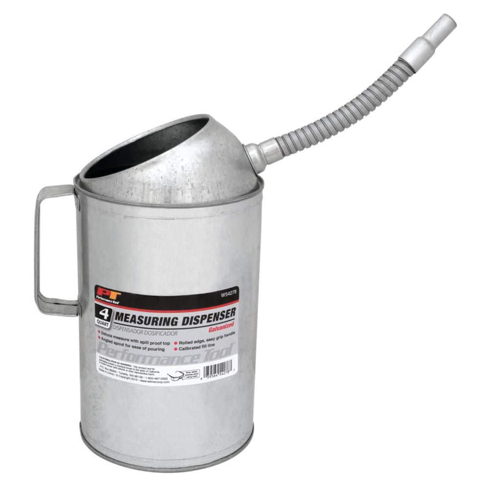 PT Performance Tool 4 qt. Galvanized Steel Measuring Dispenser W54278 ...