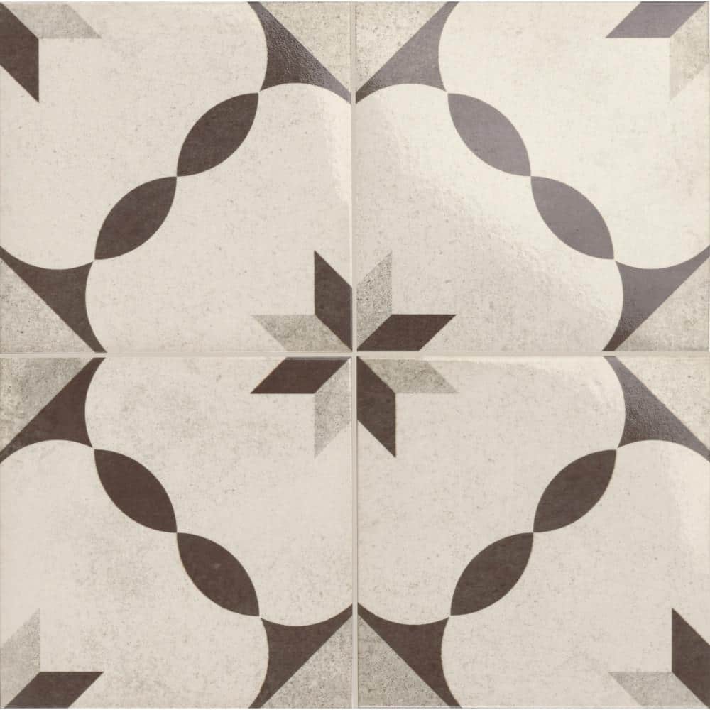 Emser Tile Pagoni Ornato 9 in. x 9 in. Glossy Porcelain Floor and Wall ...