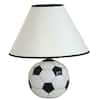 ORE International 12 in. Multi-colored Ceramic Soccer Ball Table Lamp ...
