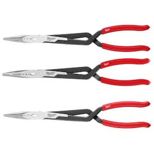 Milwaukee Long Needle Nose Pliers Set with Hose Grip and Slip Resistant ...
