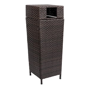 Toter 32 Gallon Black Rolling Outdoor Garbage/Trash Can with Wheels and ...