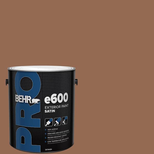 BEHR PRO 1 gal. #240F-6 Sable Brown Satin Exterior Paint PR64301 - The ...