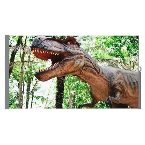 71"x138" Retractable Side Awning Screen, Semi-Transparent with UV ...