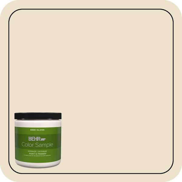 BEHR PREMIUM PLUS 8 oz. #PPU7-15 Ivory Lace Semi-Gloss Interior ...