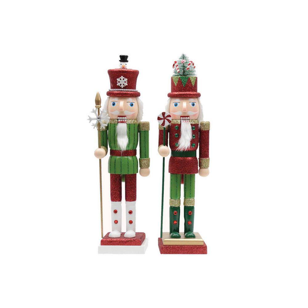 Santa's Workshop 15 in. Christmas Surprise Nutcracker (Set Of 2) 70122 ...