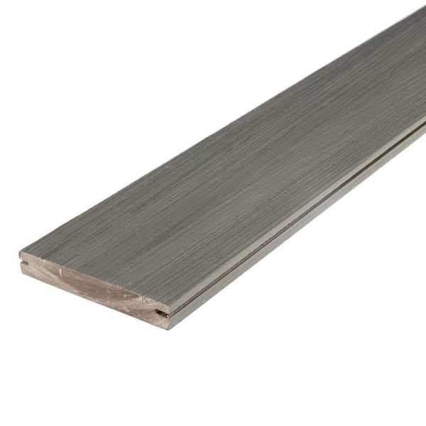 Deckorators Summit 1 in. x 6 in. x 20 ft. Glacier Gray Grooved Edge ...
