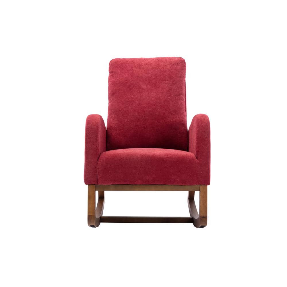 STICKON Red Wood Rocking Chair (Set of 1) HYM-HD04280850 - The Home Depot