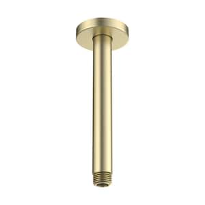 KIBI 8 in. Ceiling Mounted Stainless Steel Shower Arm in Brushed Gold ...