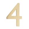 Architectural Mailboxes 5 in. Polished Brass House Number 4 3585PB-4 ...