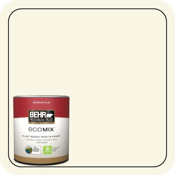 BEHR PREMIUM PLUS 1 qt. #W-B-300 Magnolia Blossom Flat EcoMix Plant ...