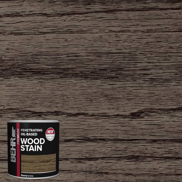 BEHR PREMIUM 8 oz. #TIS-506 Ebony Transparent Oil-Based Penetrating ...