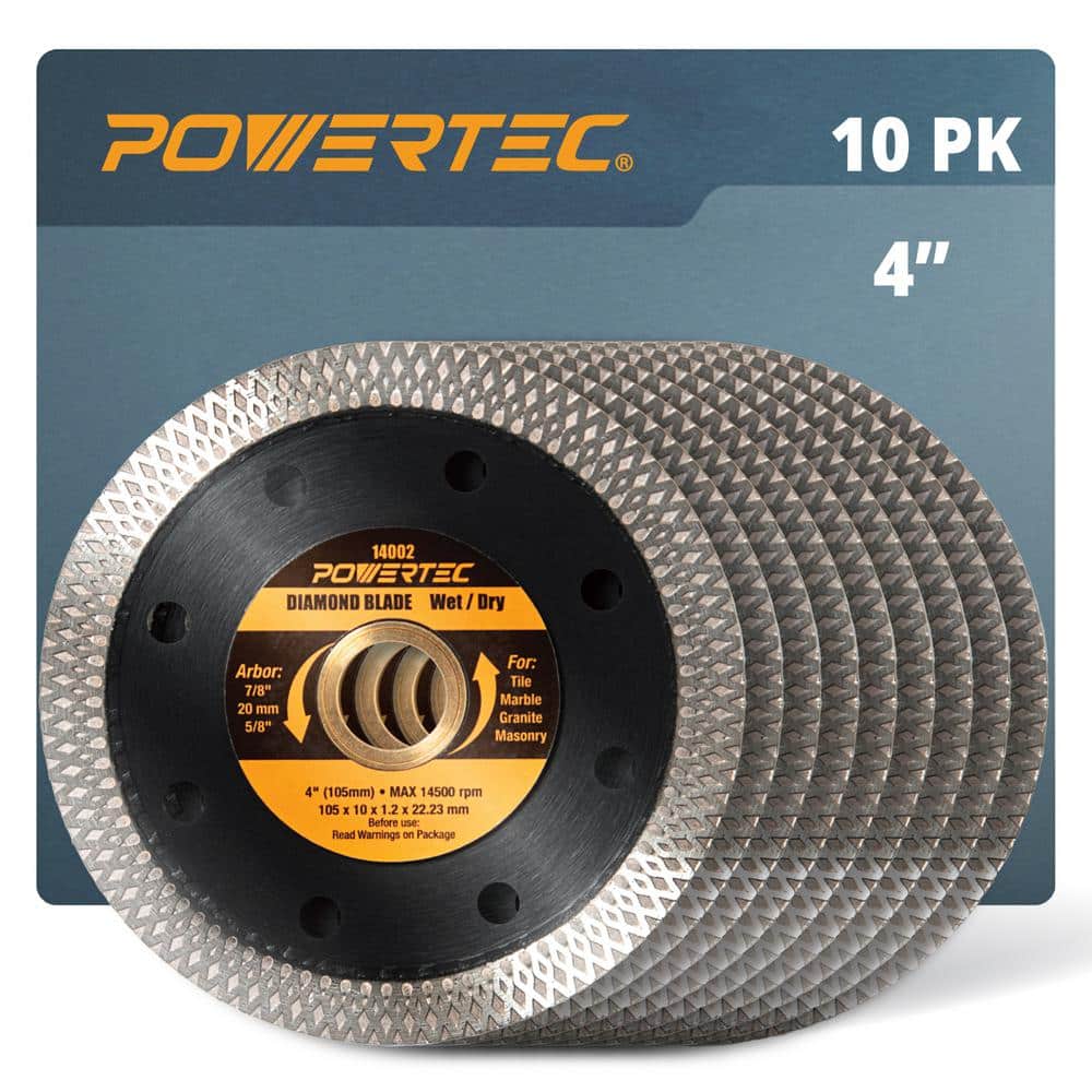 ‎POWERTEC 4 in. Turbo Mesh Rim, Super Thin Diamond Saw Blades for ...