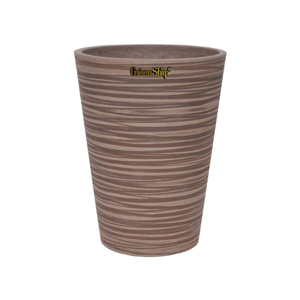 GreenShip Tall Cone Carved 12.2 in. W x 18.1 in. H Chocolate Indoor ...