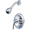 Olympia Faucets Accent 1-Handle Wall Mount Shower Faucet Trim Kit in Polished Chrome 3 Function ...