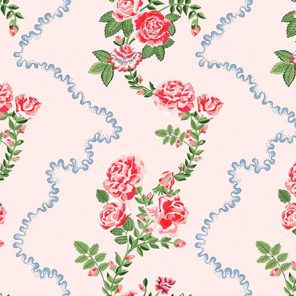 CATH KIDSTON Rose Flutter Pink Wallpaper 131422 - The Home Depot