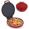 Courant 12 in. Red Pizza Maker Electric Countertop Oven and Griddle ...