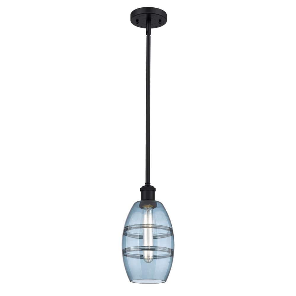 Innovations Vaz 100-Watt 1-Light Matte Black Standard Mini Pendant ...
