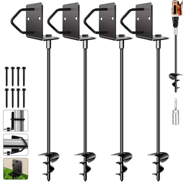 NVNOO 24 in. Straight Rebar Stakes, 1/2 in. Diameter Steel Metal Stakes ...