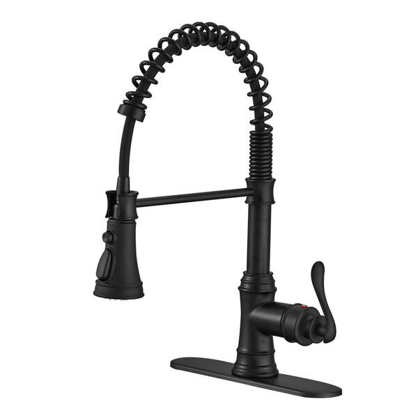 PERLIRIA INC Commercial Spring Single Handle Pull-Down Sprayer Kitchen ...