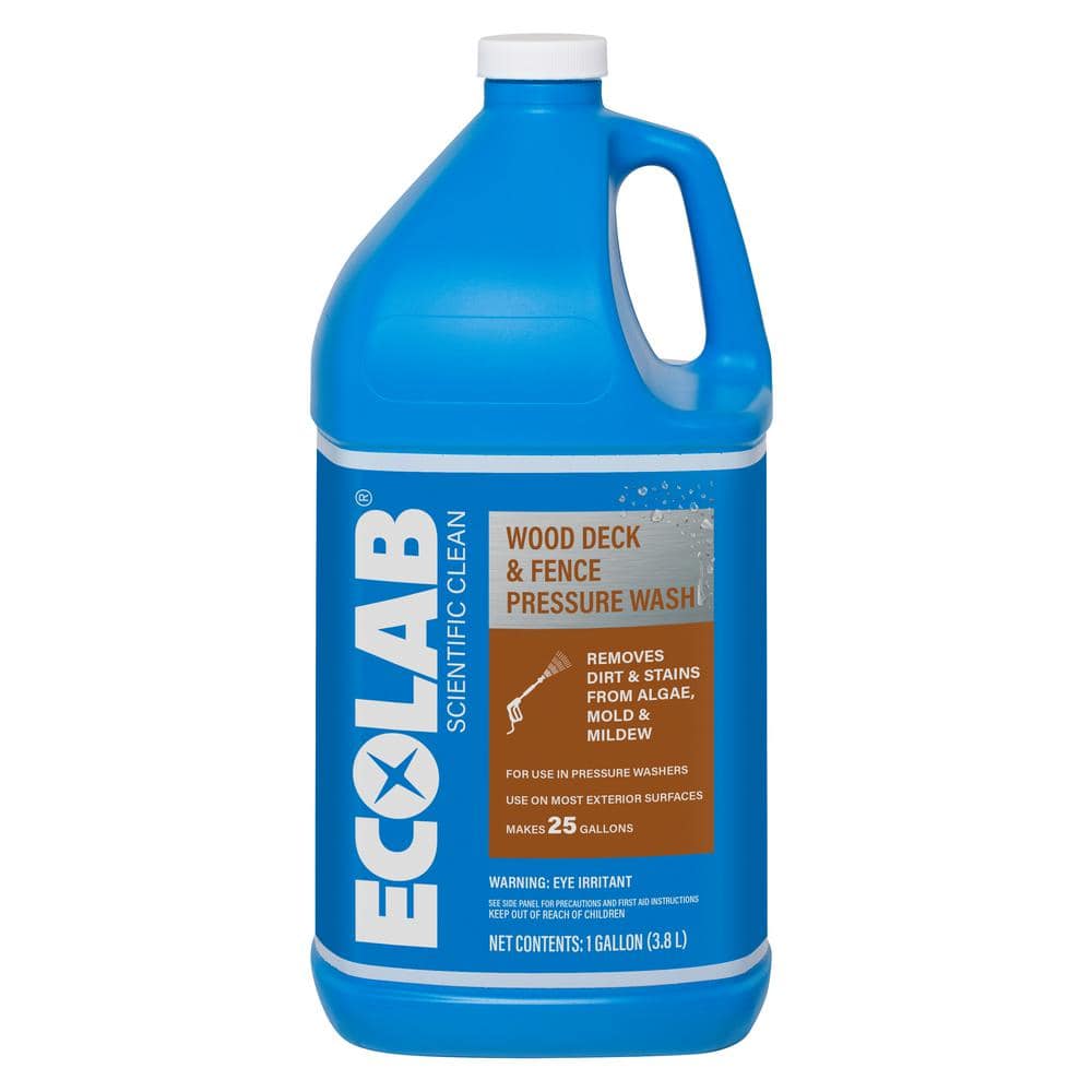 ECOLAB 1 Gal. Wood Deck and Fence Pressure Wash Concentrate Outdoor ...