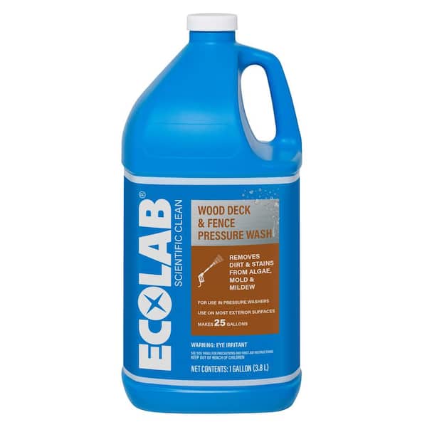 ECOLAB 1 Gal. Wood Deck and Fence Pressure Wash Concentrate Outdoor ...