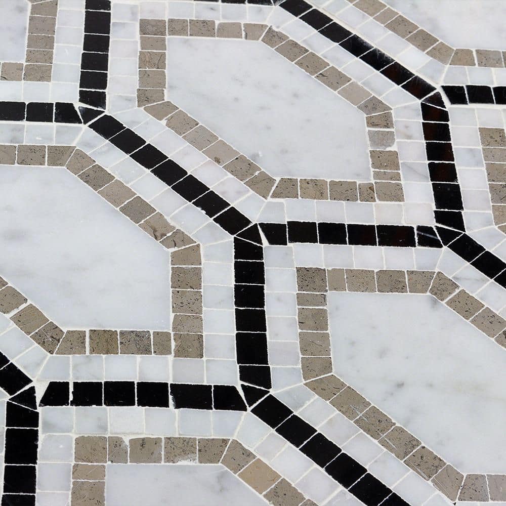 Ivy Hill Tile Infinite Carrara 5 in. x 0.39 in. Polished Marble Floor ...