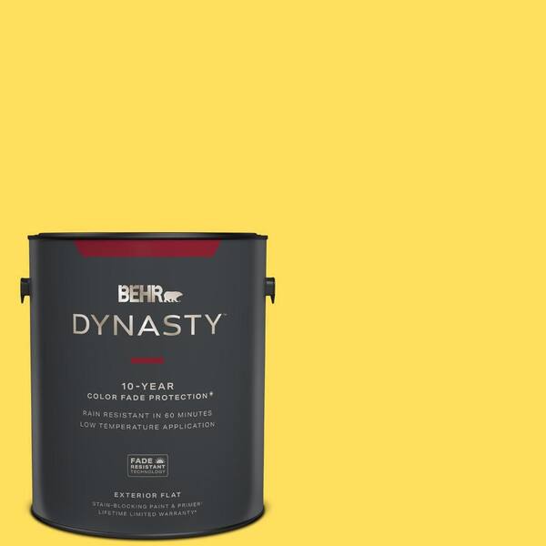 BEHR DYNASTY 1 gal. #380B-5 Neon Light Flat Exterior Stain-Blocking ...