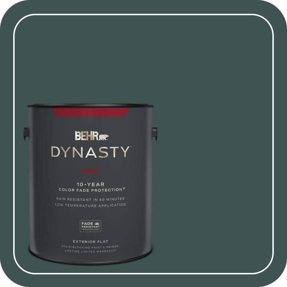 BEHR DYNASTY 1 gal. #480F-7 Sycamore Tree Flat Exterior Stain-Blocking ...