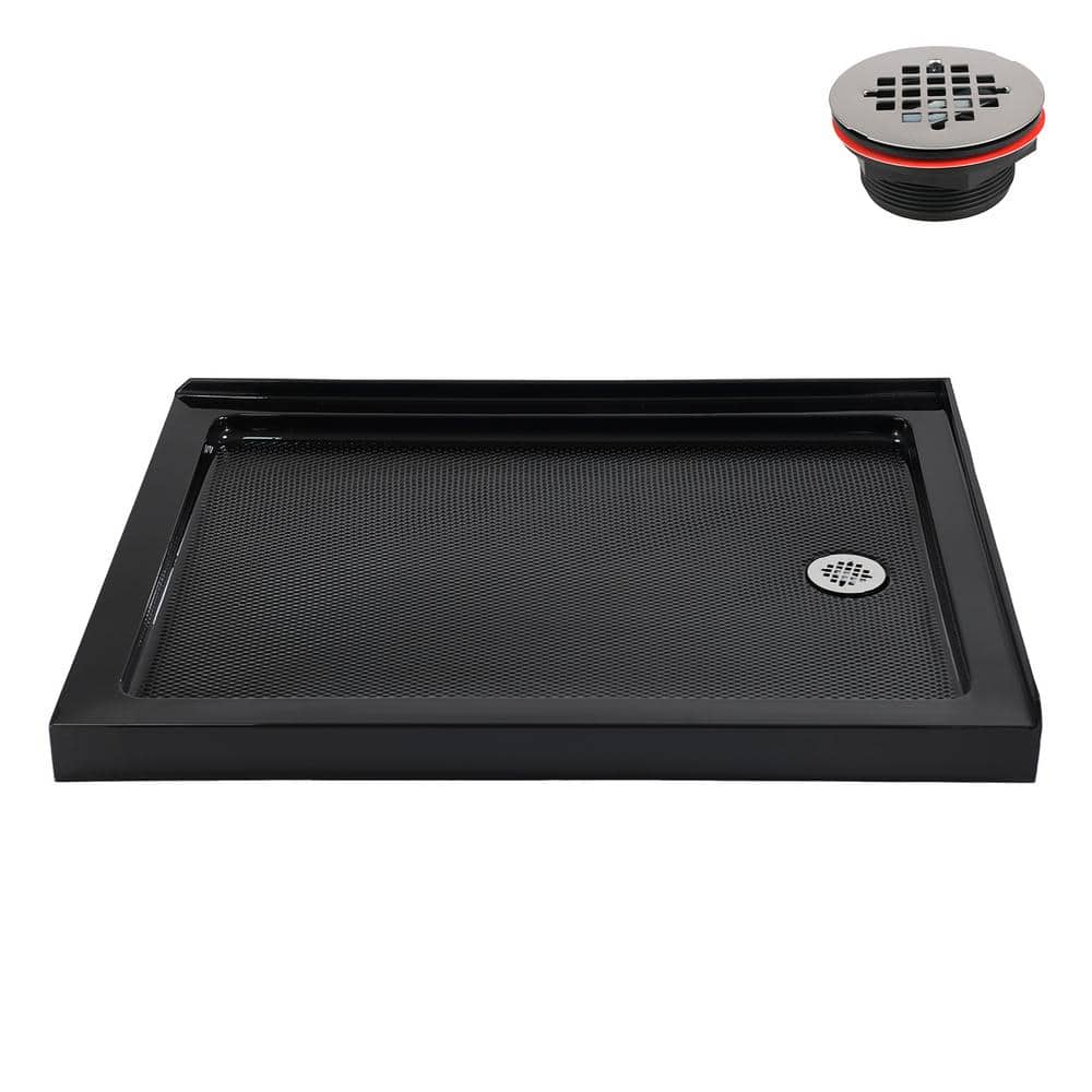 Streamline 48 in. L x 36 in. W Corner Acrylic Shower Pan Base in Glossy ...