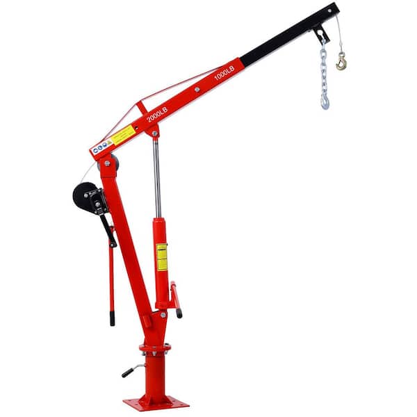 Hydraulic Pickup Truck Crane with Hand Winch, 2000 lb Capacity Mounted ...