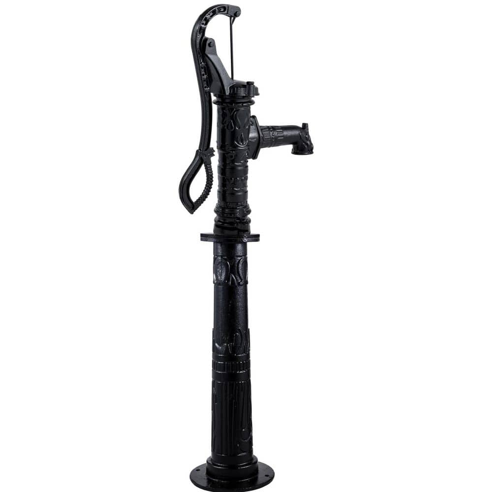 SKYSHALO Cast Iron Pitcher Pump, Hand Water Pump with 26 in. Stand ...