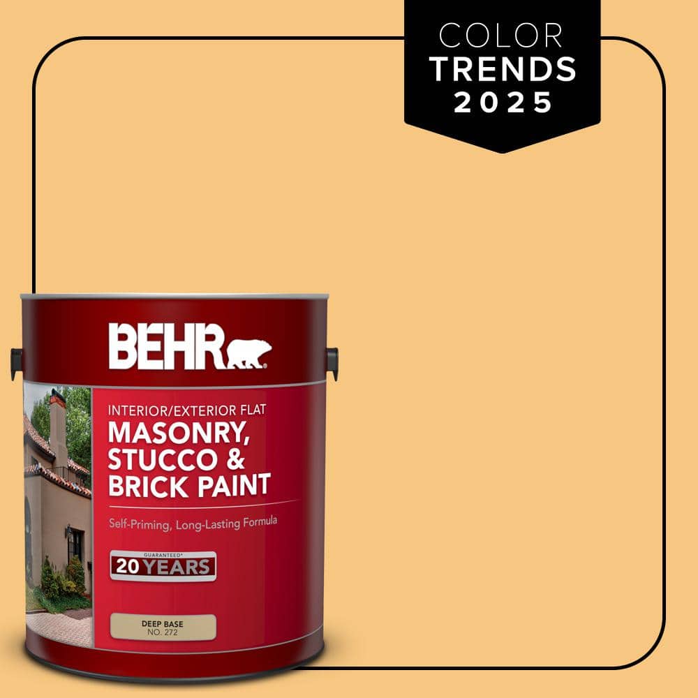 BEHR 1 gal. #PPU6-7 Jackfruit Satin Interior/Exterior Masonry, Stucco ...