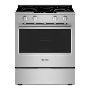 KitchenAid 30 in. 5 Element Slide-In Electric Range in PrintShield ...