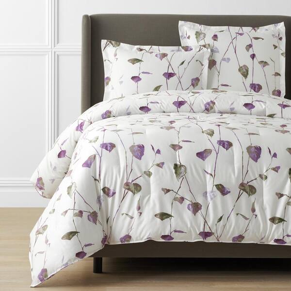 The Company Store Legends Hotel Spring Leaf Mauve Full/Queen Wrinkle ...