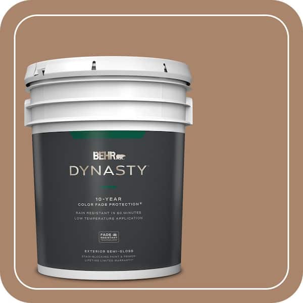 BEHR DYNASTY 5 gal. #S220-5 Nutshell Semi-Gloss Exterior Stain-Blocking ...