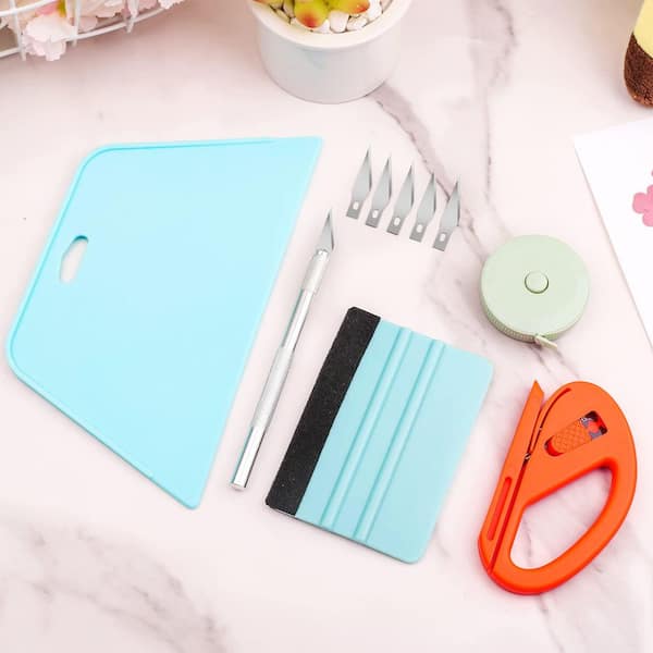 5-Piece Wallpaper Tool Kit with Trapezoidal Scraper, Square Scraper ...