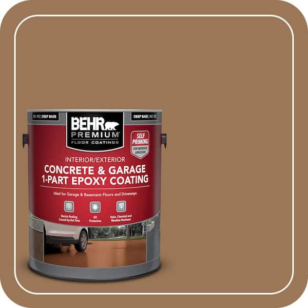 BEHR PREMIUM 1 gal. #PPU4-02 Coco Rum Self-Priming 1-Part Epoxy Satin ...