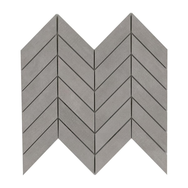 MSI Cementino 12 in. x 15 in. Matte Porcelain Mesh-Mounted Mosaic Floor ...