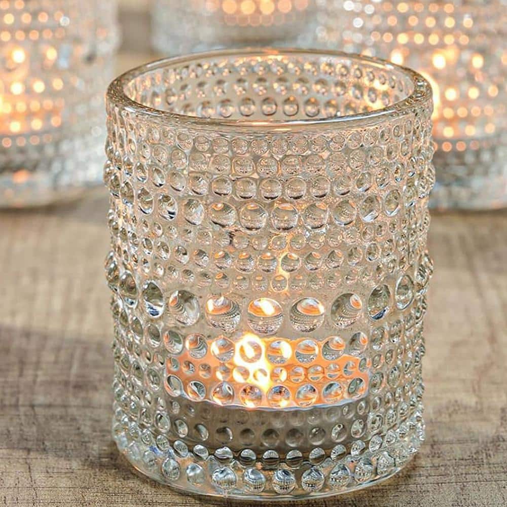 12 Pcs Clear Glass Candle Holder SMBJPP961K - The Home Depot
