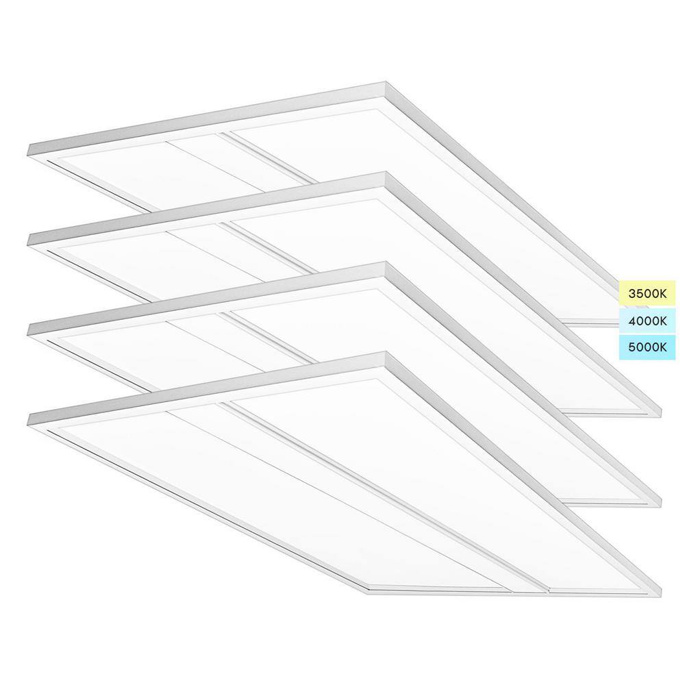 LUXRITE 2 ft. x 4 ft. 3300/4400/5500 Lumens Integrated LED Panel-Light ...