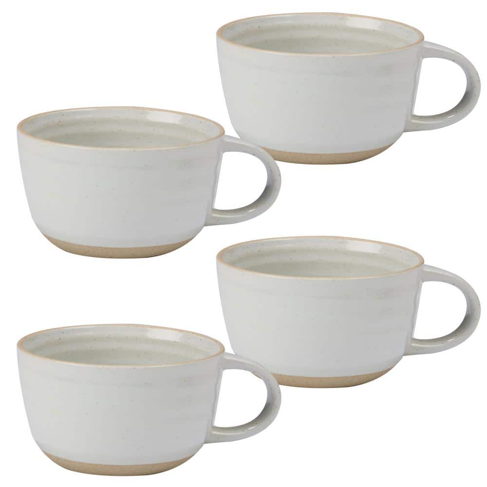 Certified International Artisan 4-Piece Traditional Cream Ceramic ...